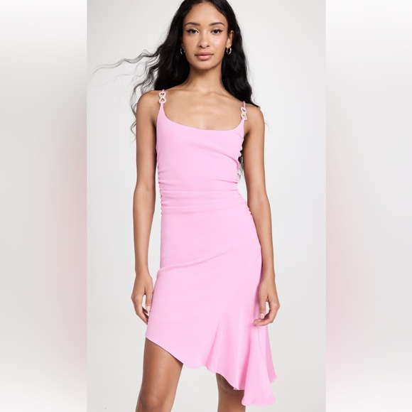MACH & MACH | Dresses | Mach Mach Pink Crystal Bow Mini Dress Size 38 ...